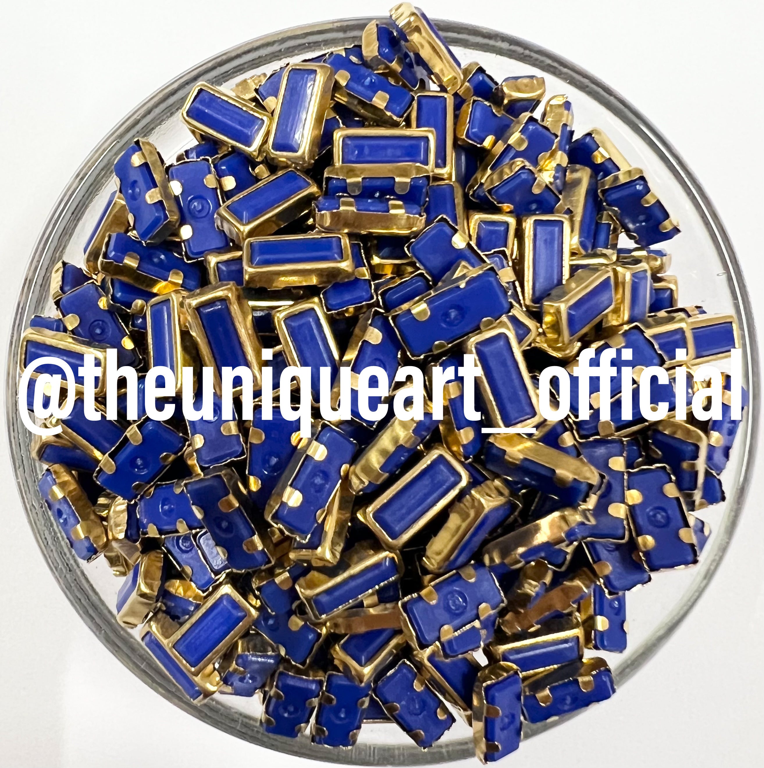 3x7 Rectangle Matt Kundan Beads – The Unique Art