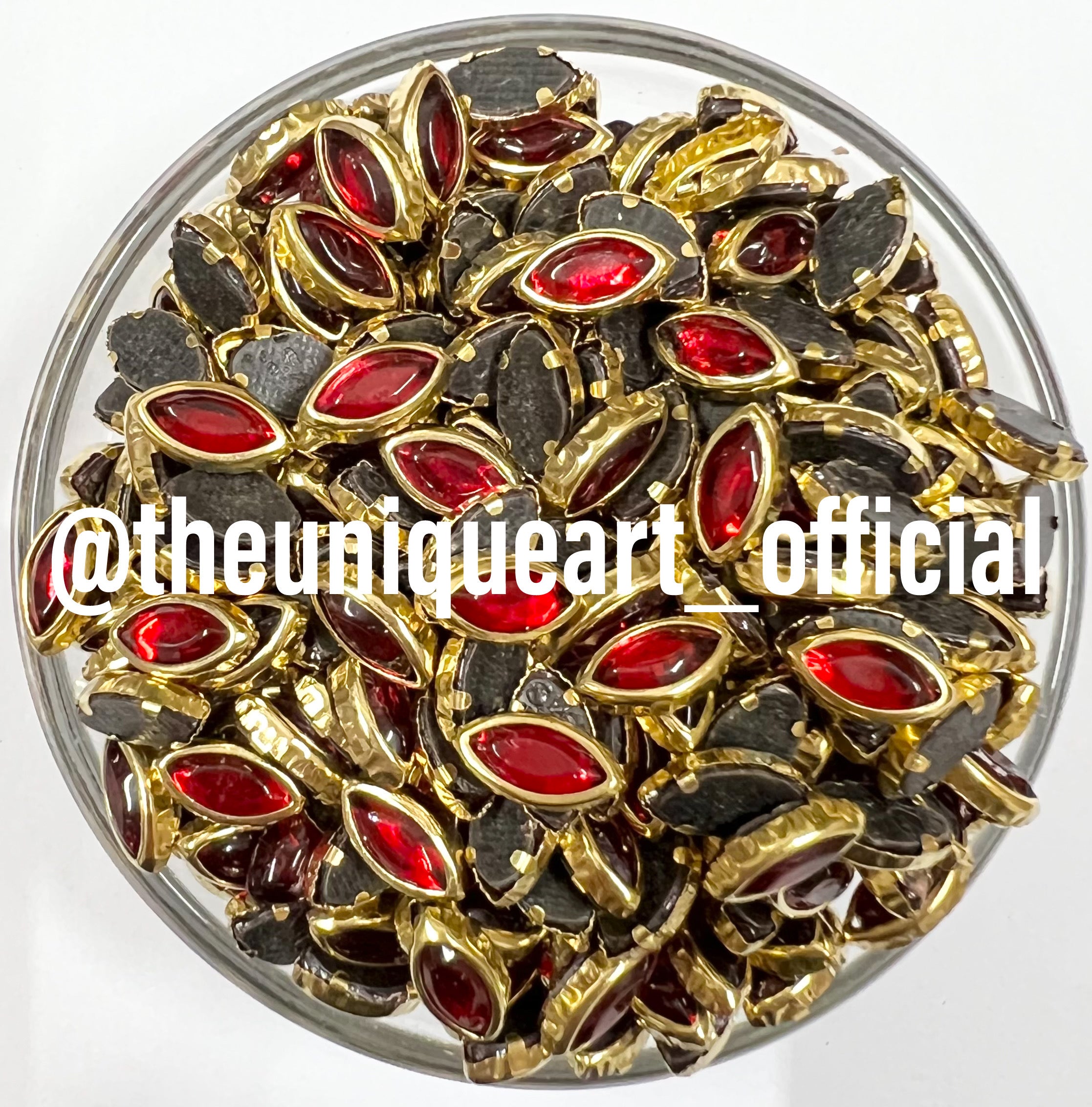 8x4 Eye Glass Kundan Beads – The Unique Art