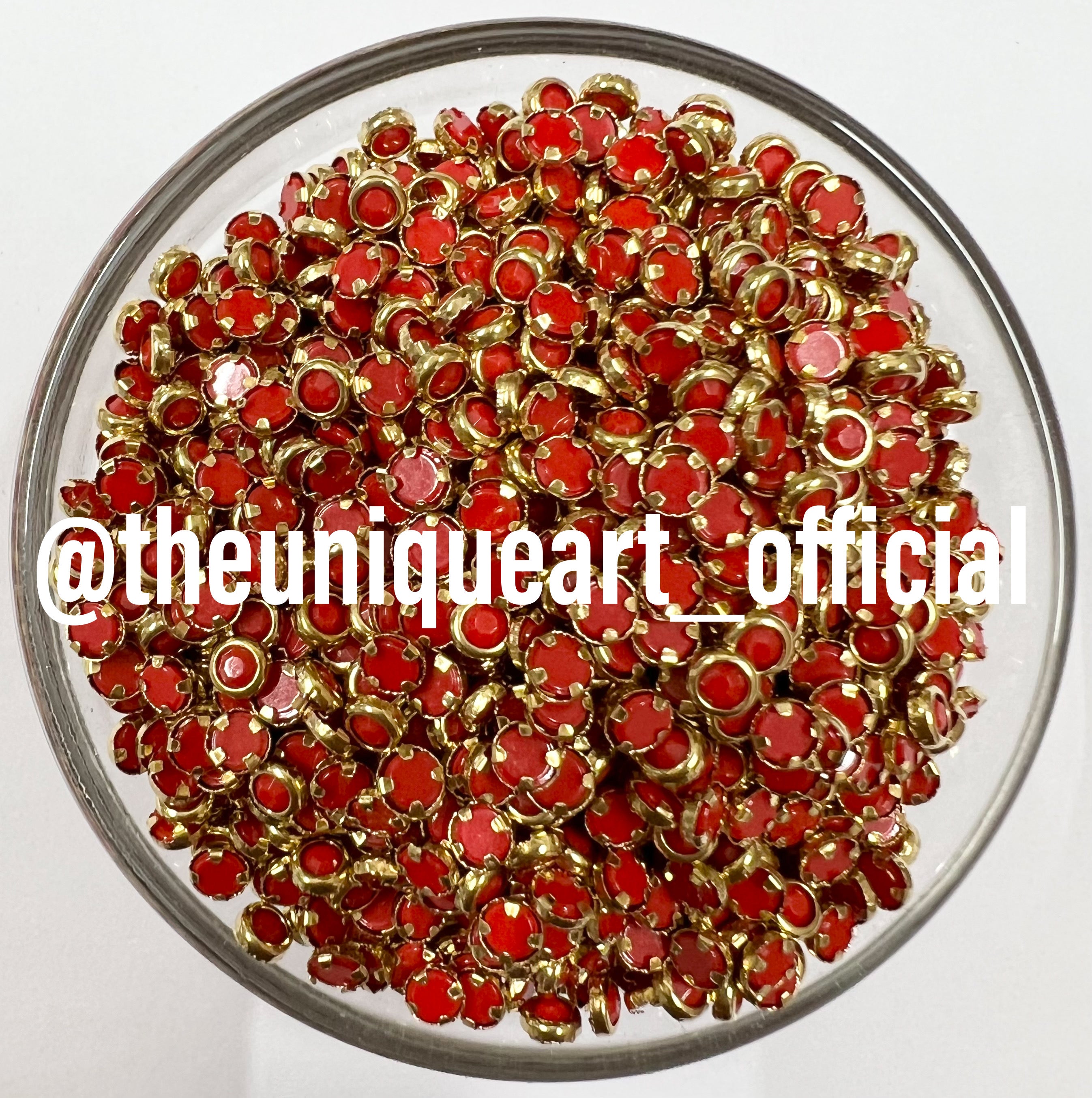 3mm Round Matt Kundan Beads – The Unique Art